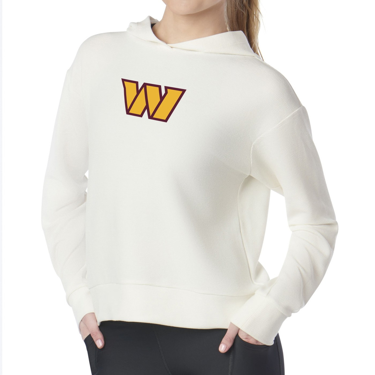 Washington Commanders Women's Kadi Waffle Hoodie - Sports Unlimited