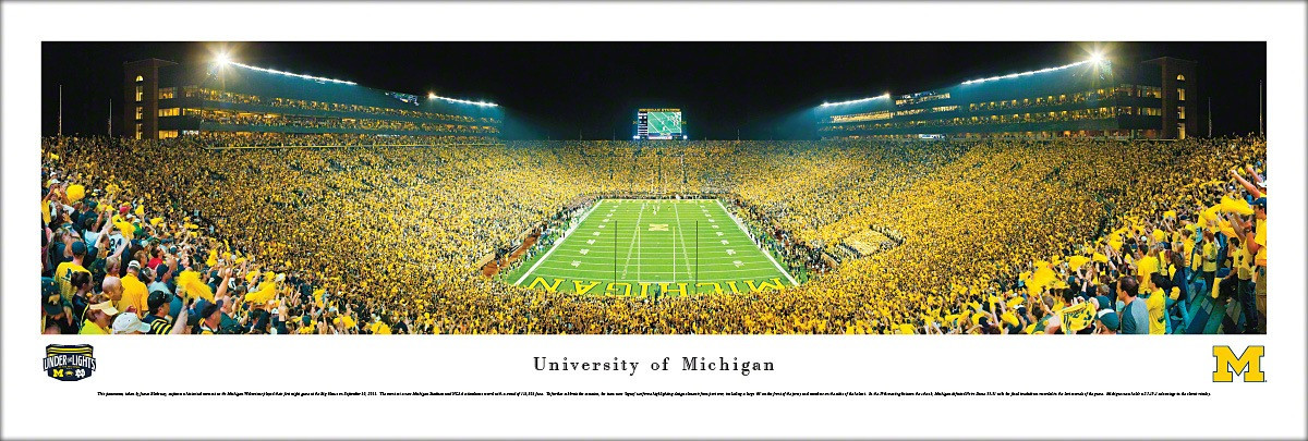 Michigan Wolverines Stadium Panorama - Sports Unlimited