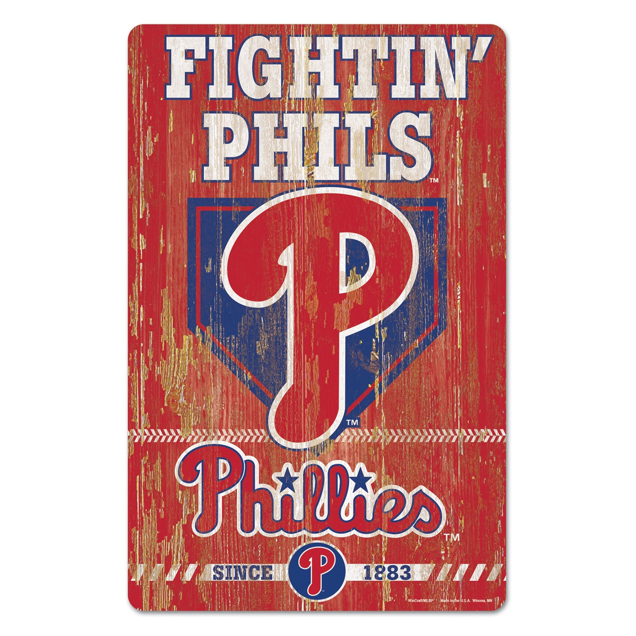 Philadelphia Phillies Slogan Wood Sign - Sports Unlimited