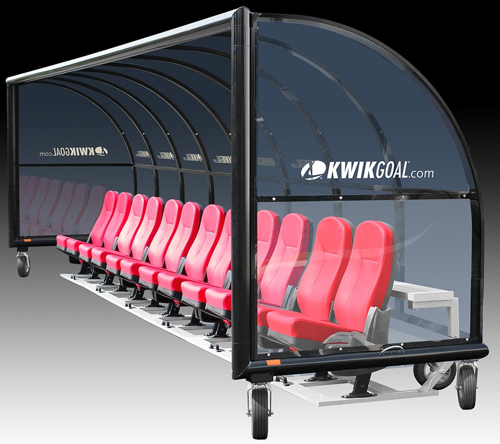 Kwik Goal Semi-Permanent Elite Shelter with Luxury Seats with Wheels ...