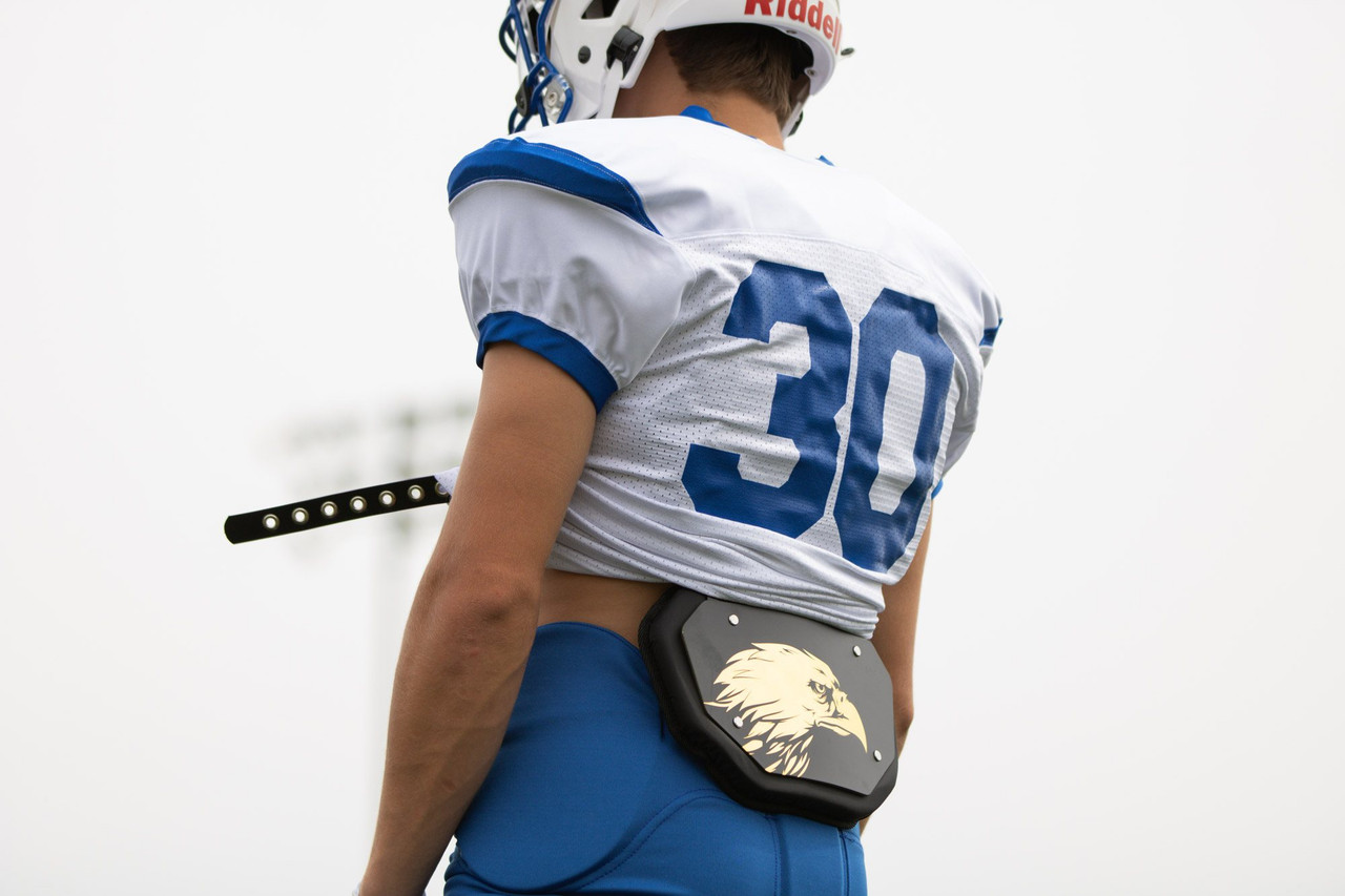 Sports Unlimited Eagle Gold Football Back Plate - Sports Unlimited