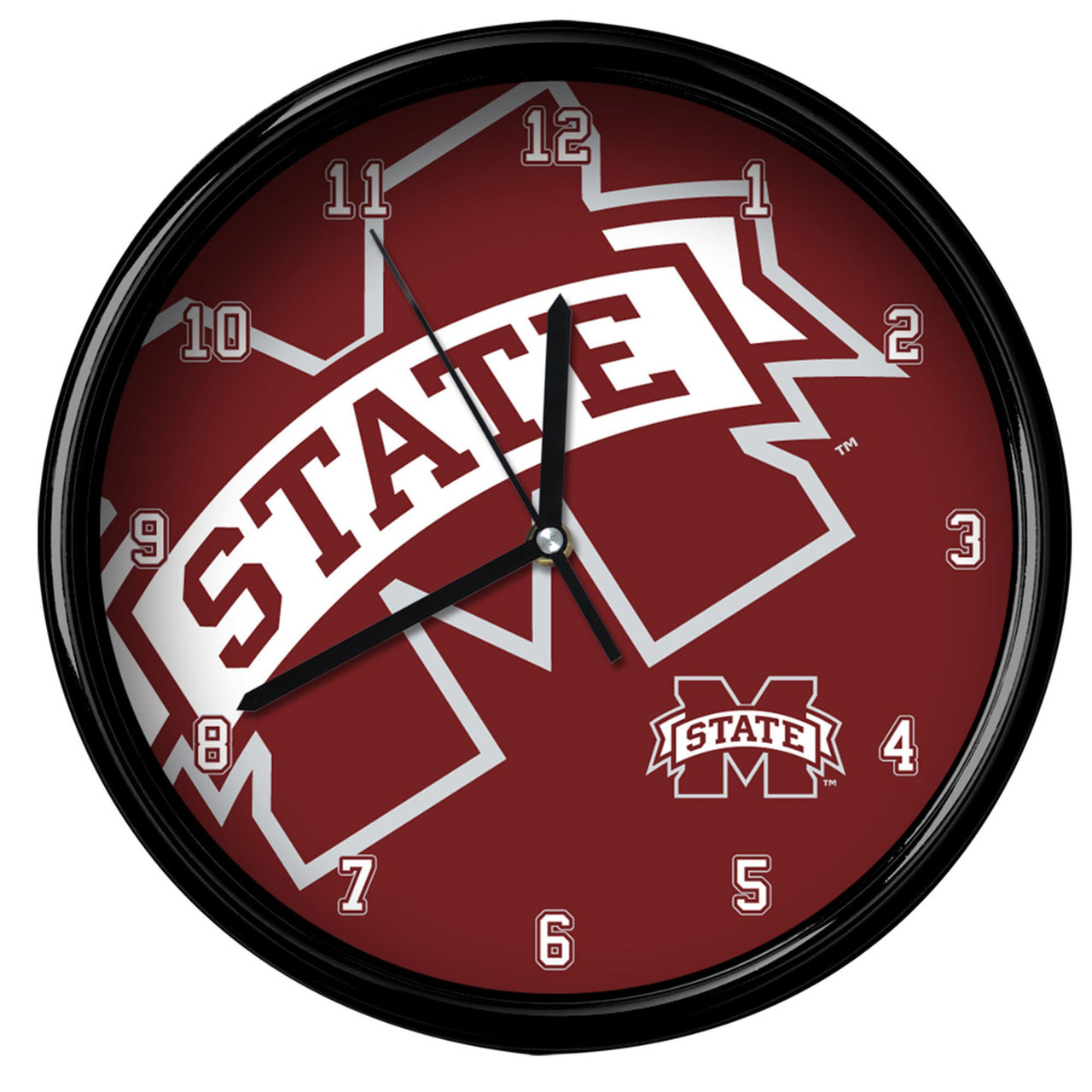 Mississippi State Bulldogs Big Logo Clock - Sports Unlimited