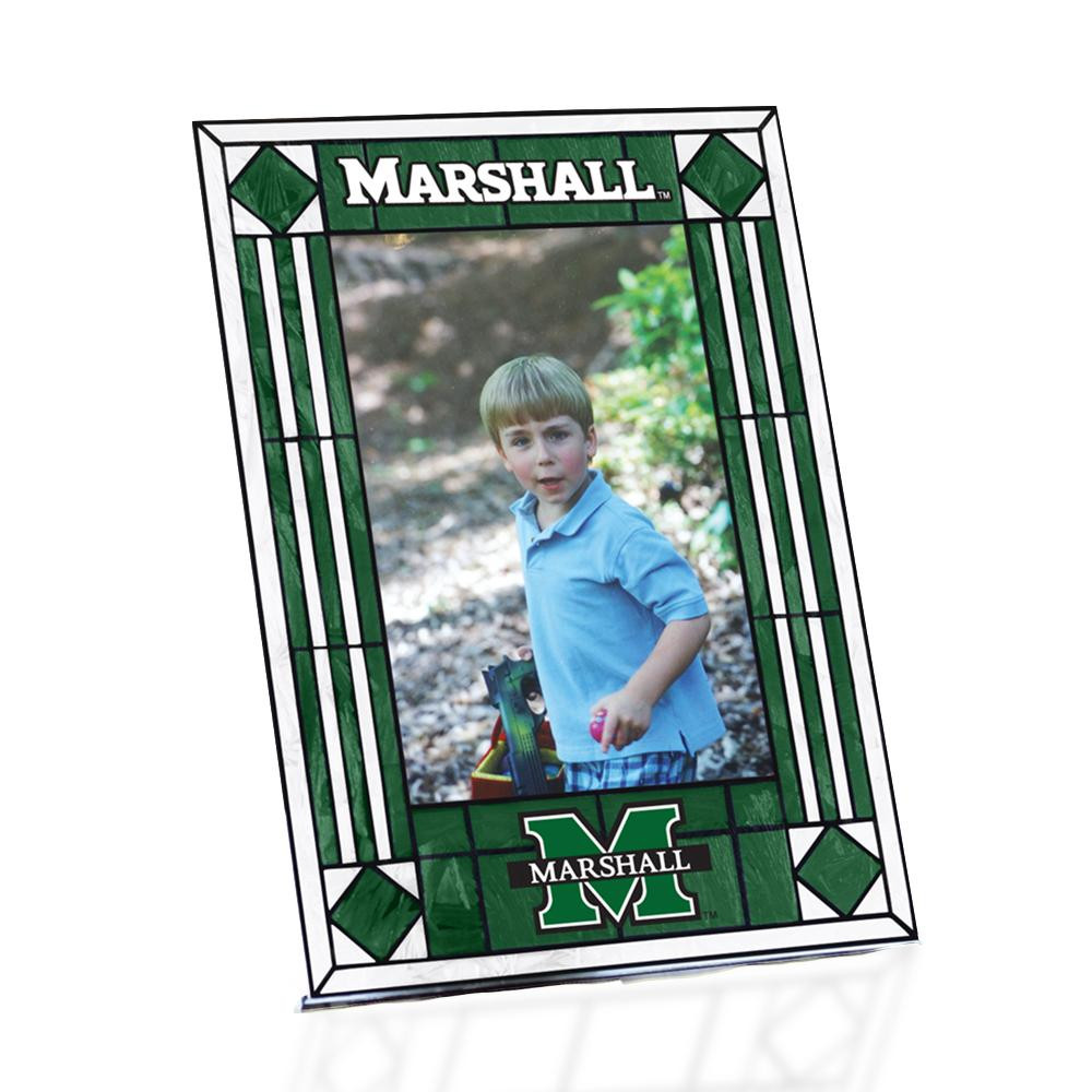 Marshall Thundering Herd Art Glass Picture Frame - Sports Unlimited