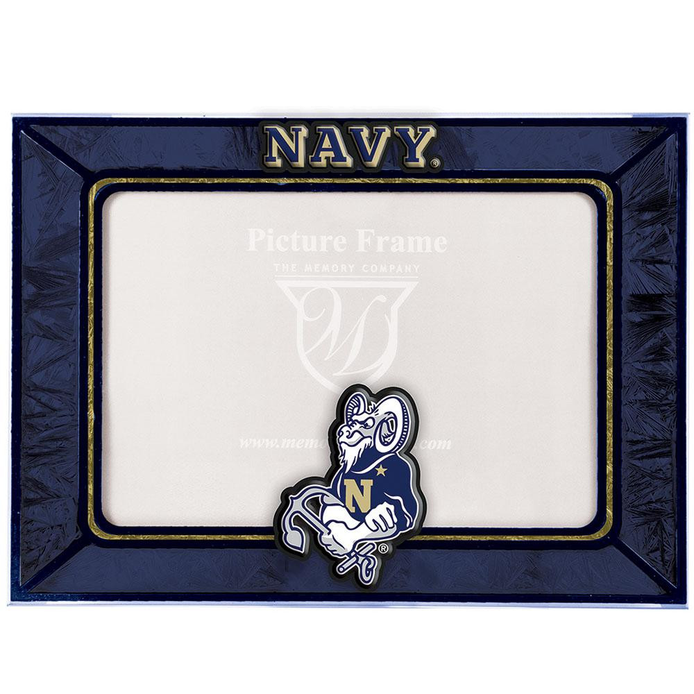 Navy Midshipmen Art Glass Picture Frame - Sports Unlimited