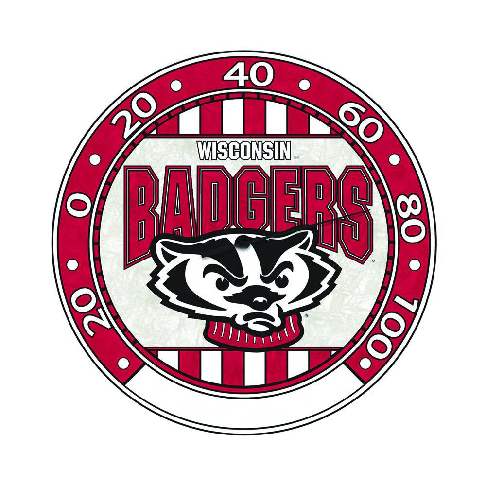 Wisconsin Badgers Art Glass Thermometer - Sports Unlimited