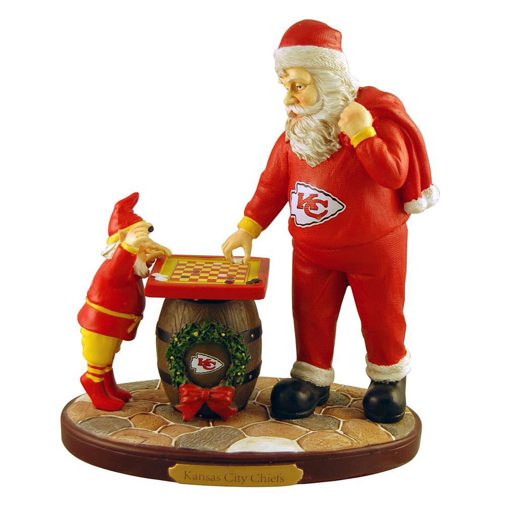 Kansas City Chiefs Checkerboard Santa - Sports Unlimited