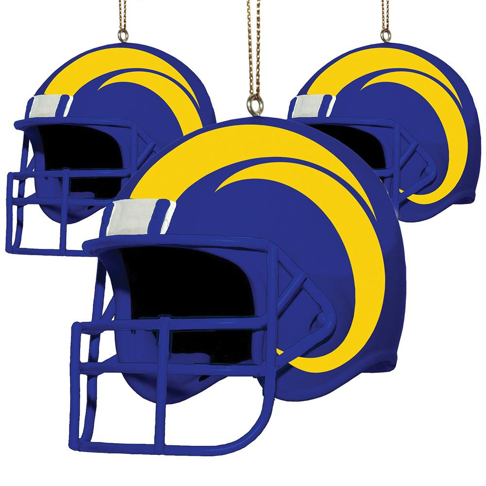 Los Angeles Rams 3 Pack Helmet Ornament - Sports Unlimited