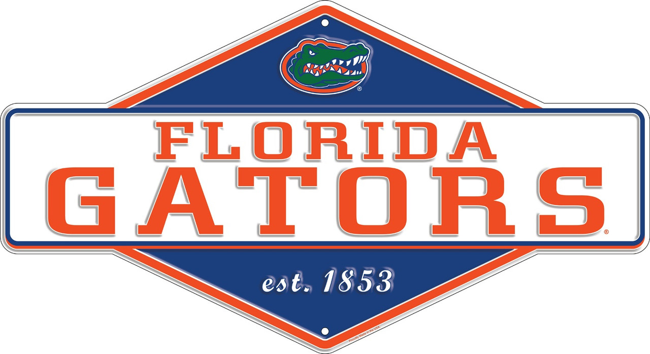Florida Gators Diamond Panel Metal Sign - Sports Unlimited