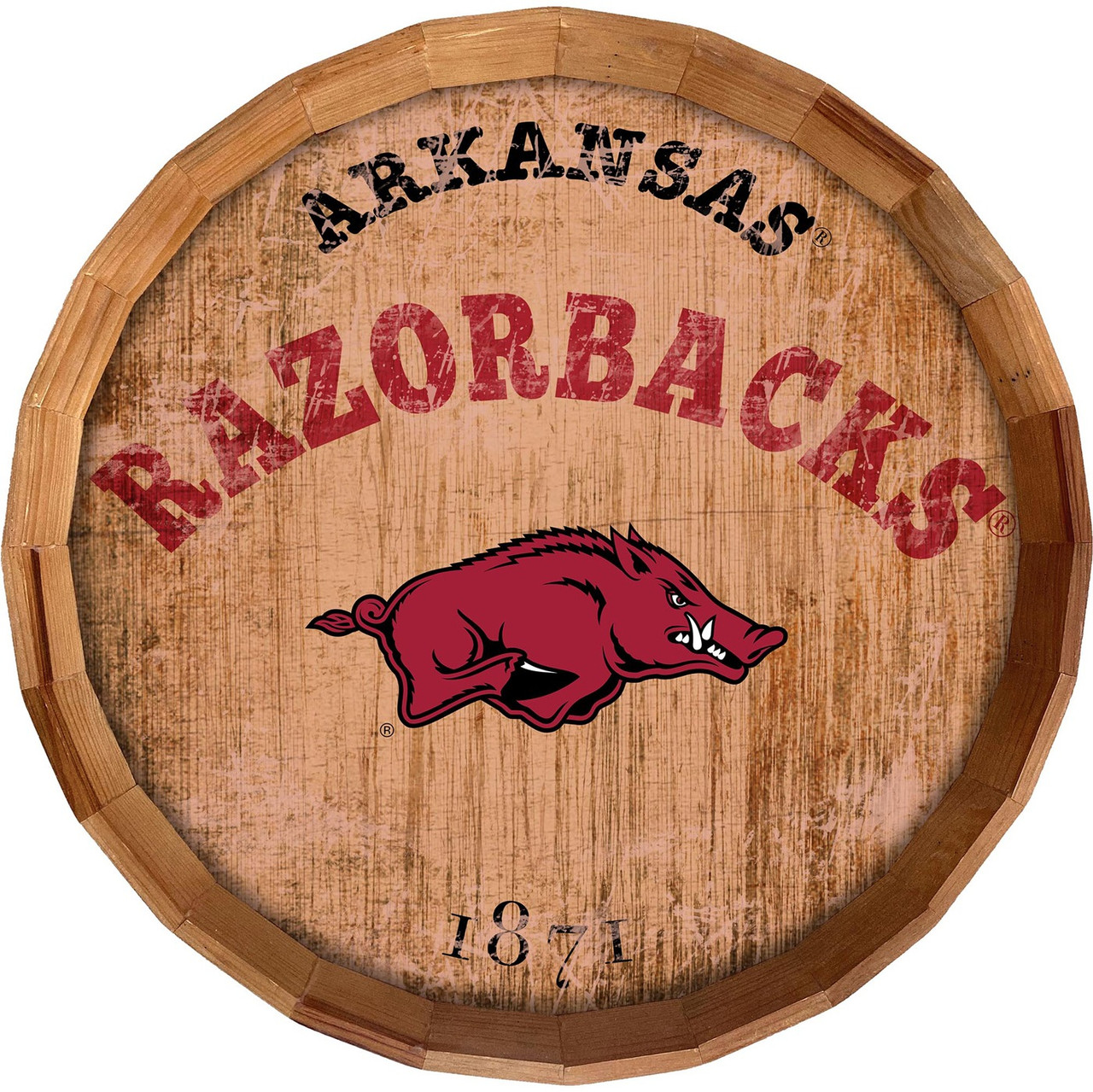 Arkansas Razorbacks 16" Faux Barrel Top - Sports Unlimited