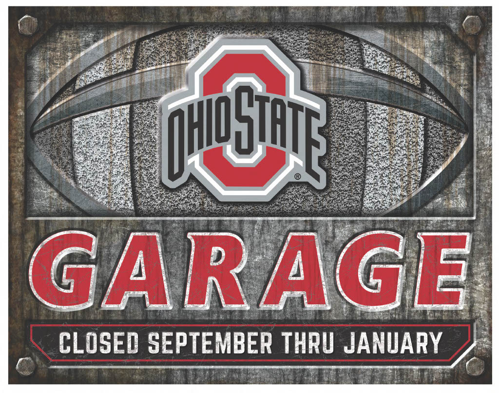 Ohio State Buckeyes 12" x 16" Metal Garage Sign - Sports Unlimited