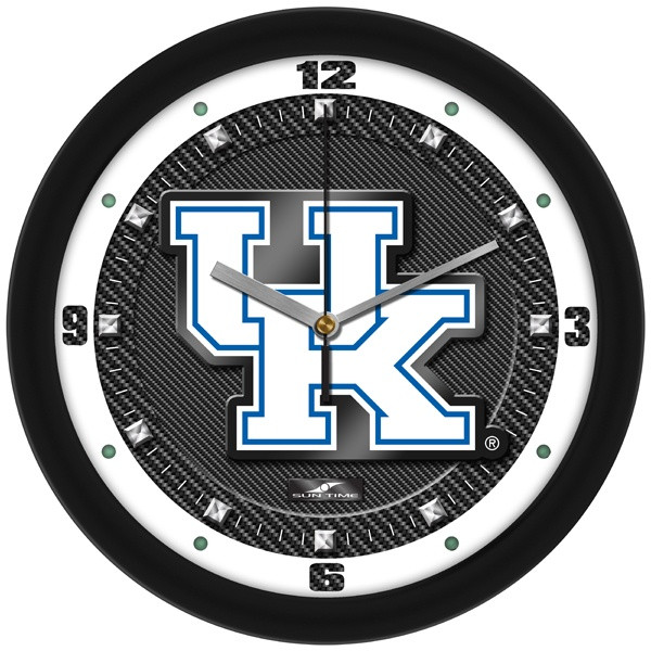 Kentucky Wildcats Carbon Fiber Wall Clock - Sports Unlimited