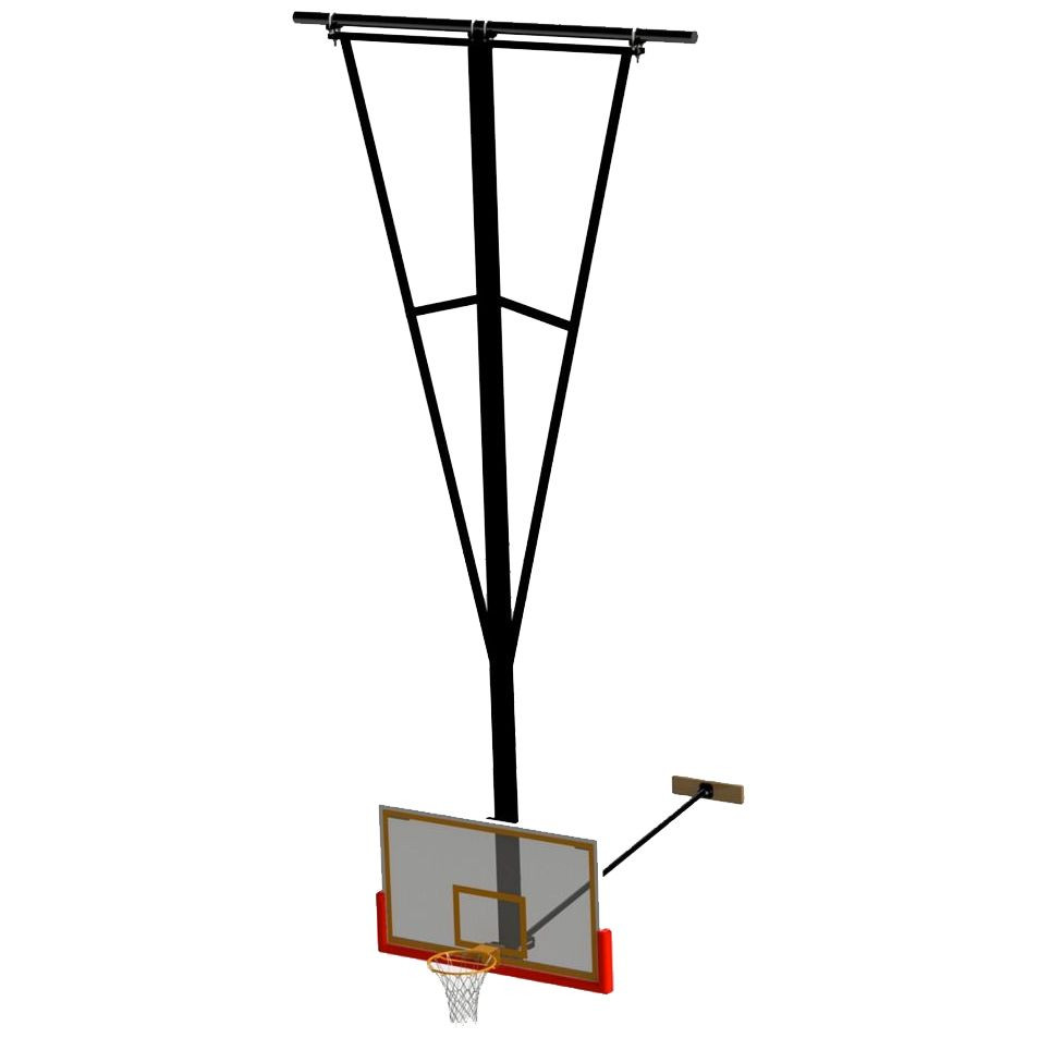 Porter Ceiling Suspended Stationary, Wall Braced Backstop - Sports ...