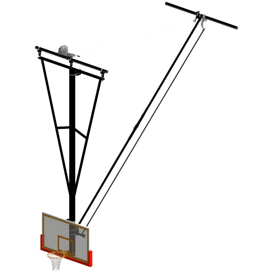 Porter Ceiling Suspended Back Fold, Rear-Braced Backstop - Sports Unlimited