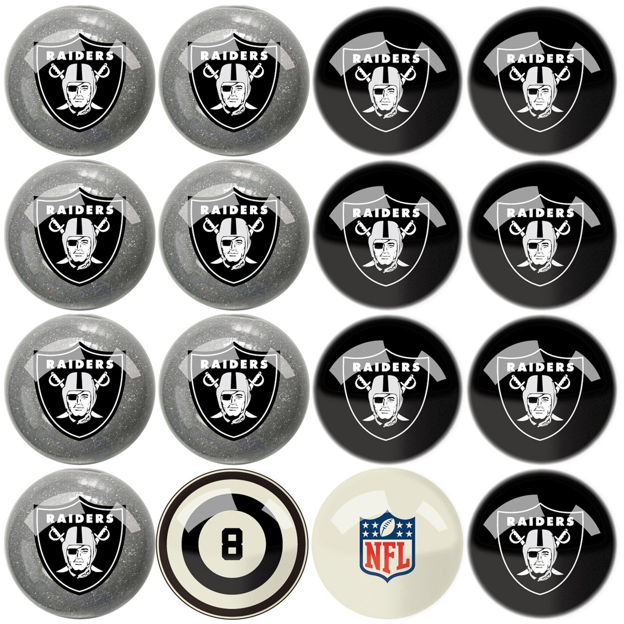 Las Vegas Raiders Billiard Balls - Sports Unlimited