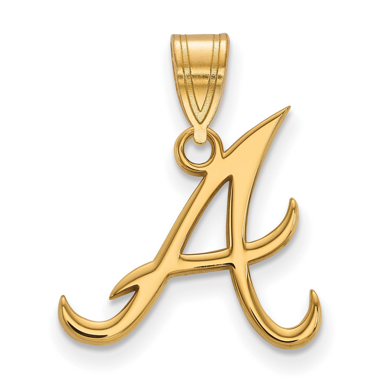 Atlanta Braves MLB Sterling Silver Gold Plated Medium Pendant - Sports ...