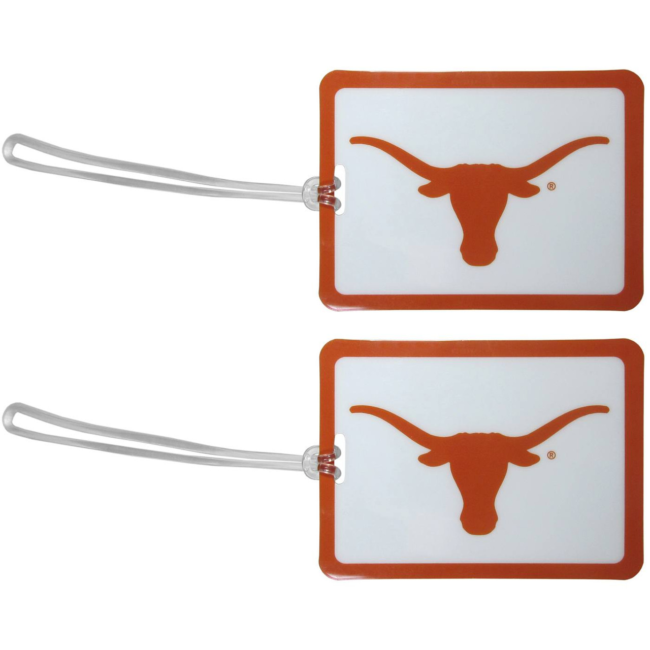 Texas Longhorns Vinyl Luggage Tag - 2 Pack - Sports Unlimited