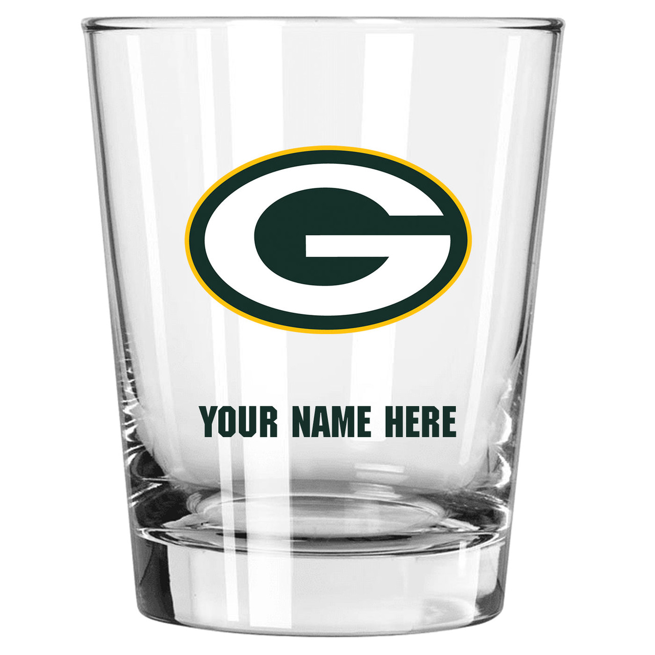 Green Bay Packers Personalized 15 oz. Double Old Fashioned Glass ...