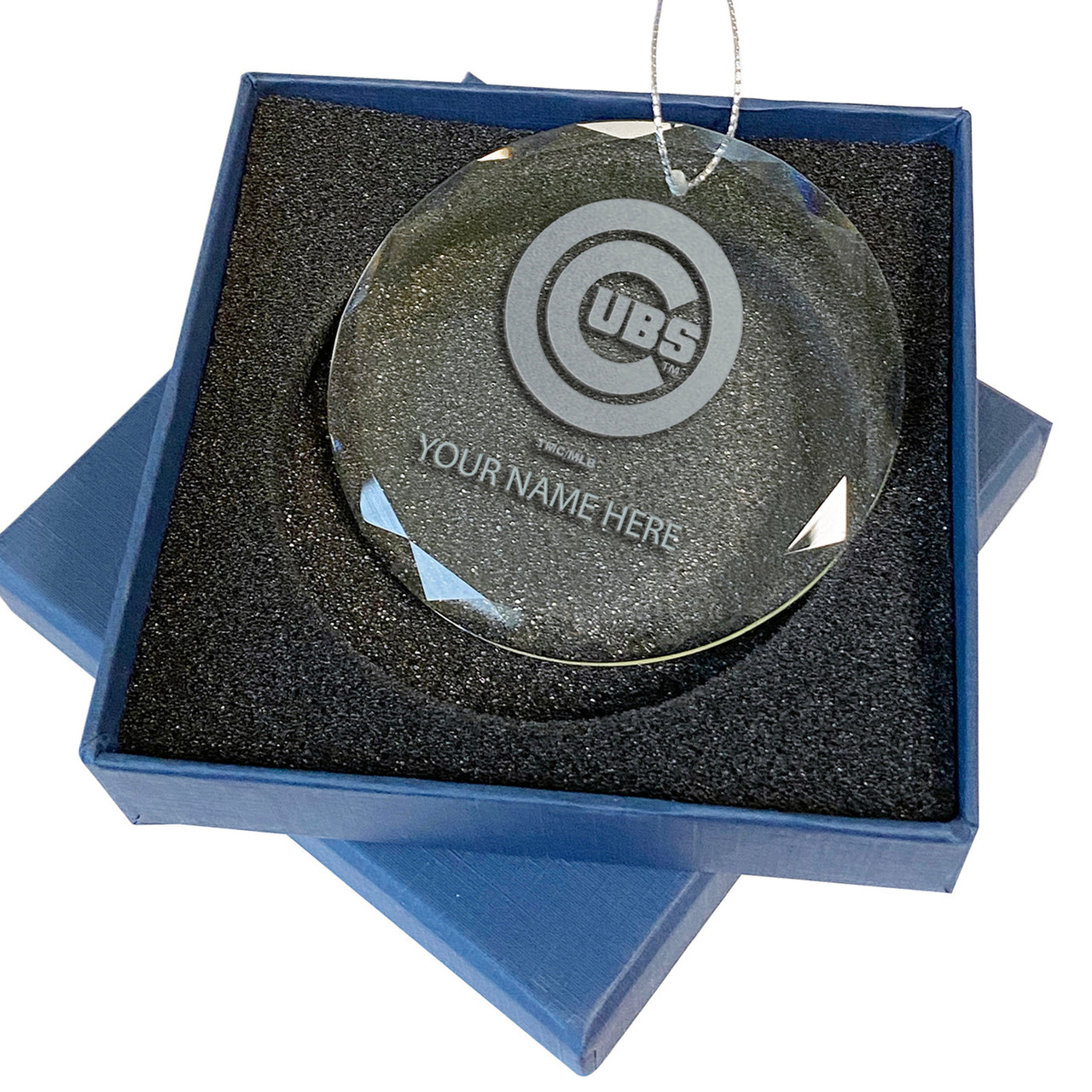 Chicago Cubs Personalized 3.25" Etched Round Glass Ornament - Sports ...