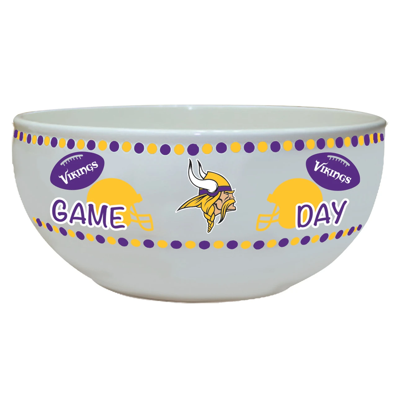 Minnesota Vikings Ceramic Large Game Day Bowl - Sports Unlimited