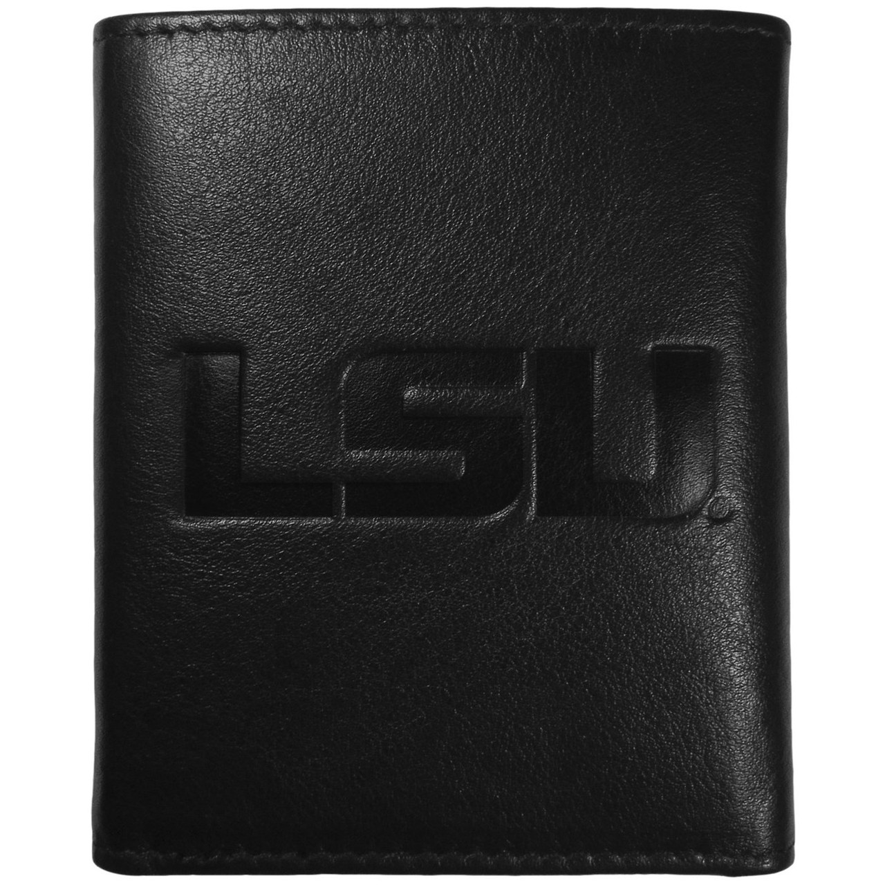 LSU Tigers Embossed Leather Tri-fold Wallet - Sports Unlimited