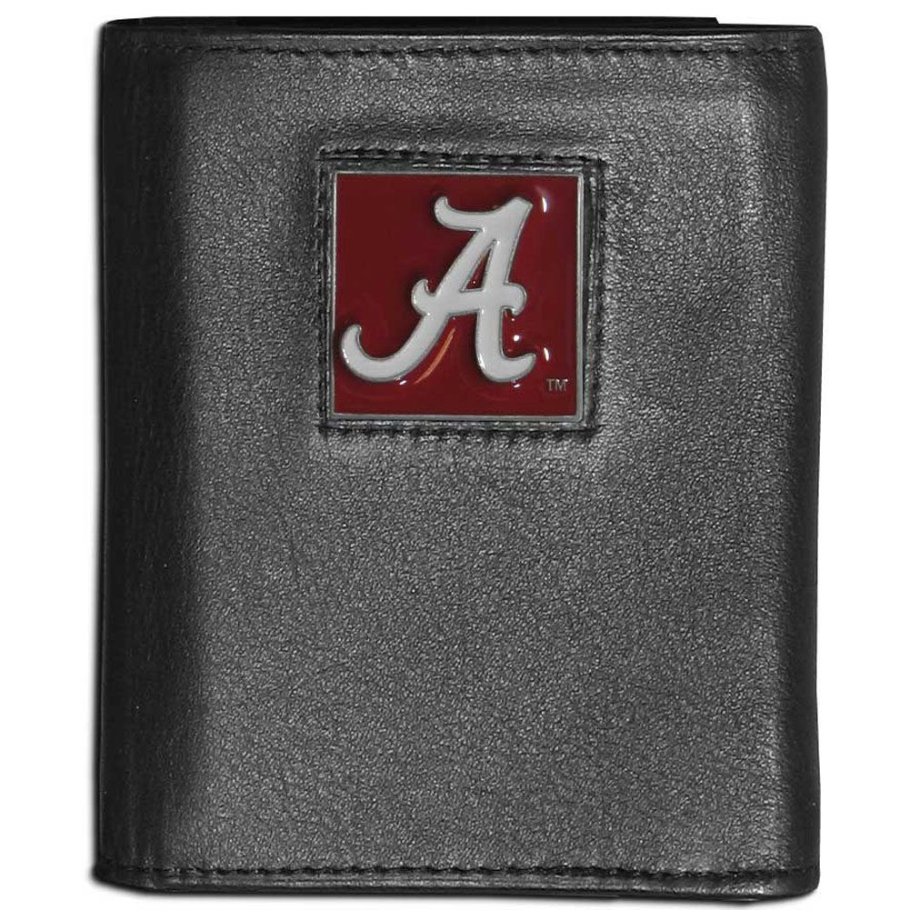 Alabama Crimson Tide Leather Tri-fold Wallet - Sports Unlimited