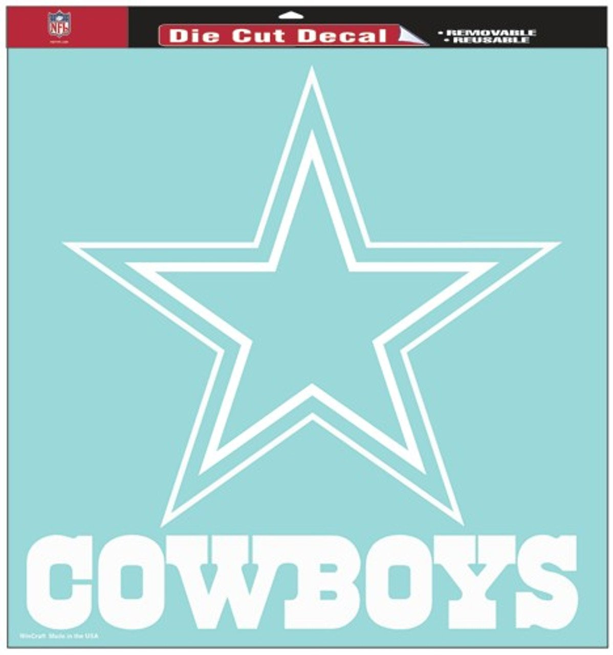 Dallas Cowboys 8" x 8" Die Cut White Decal - Sports Unlimited