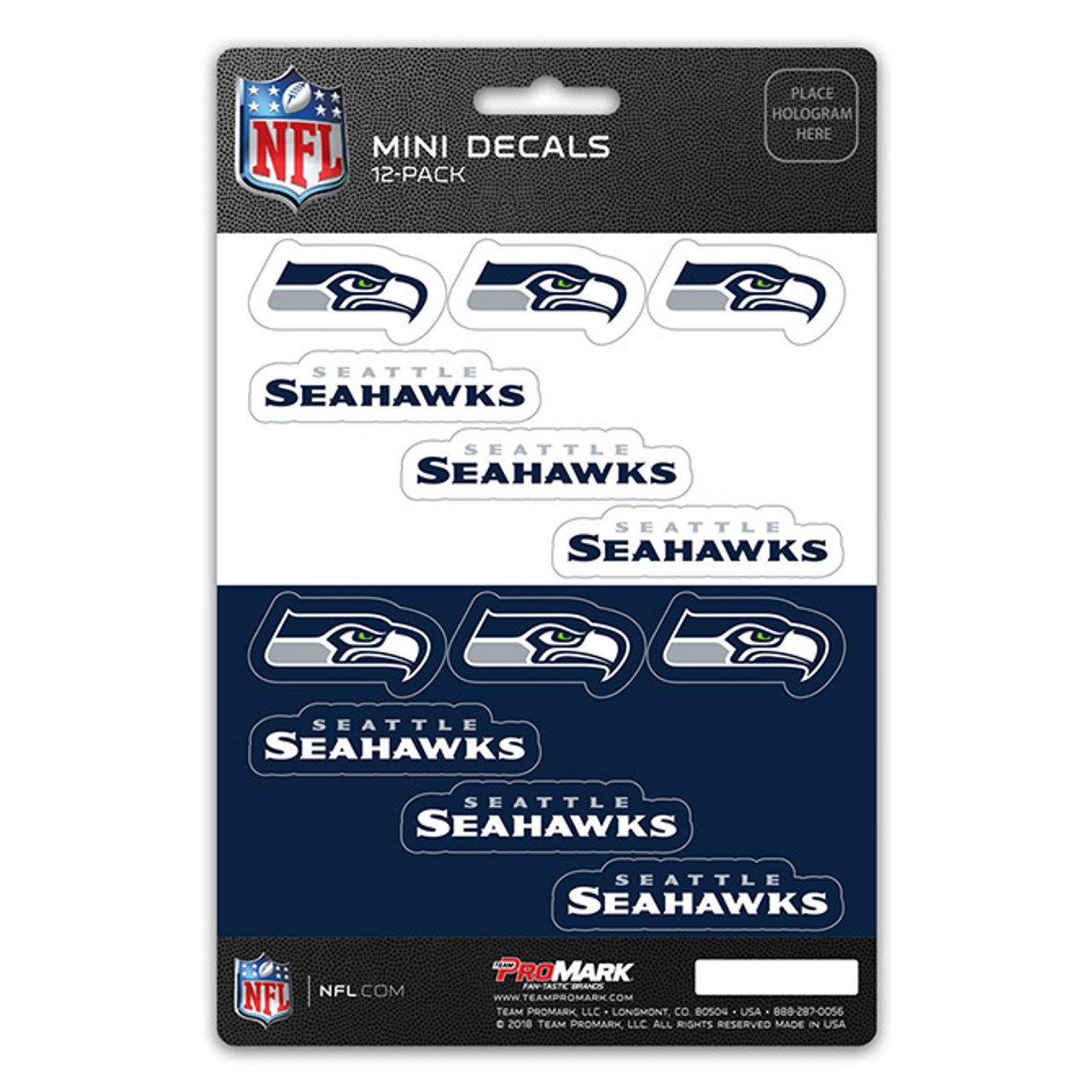 Seattle Seahawks Mini Decal Set - 12 Pack - Sports Unlimited