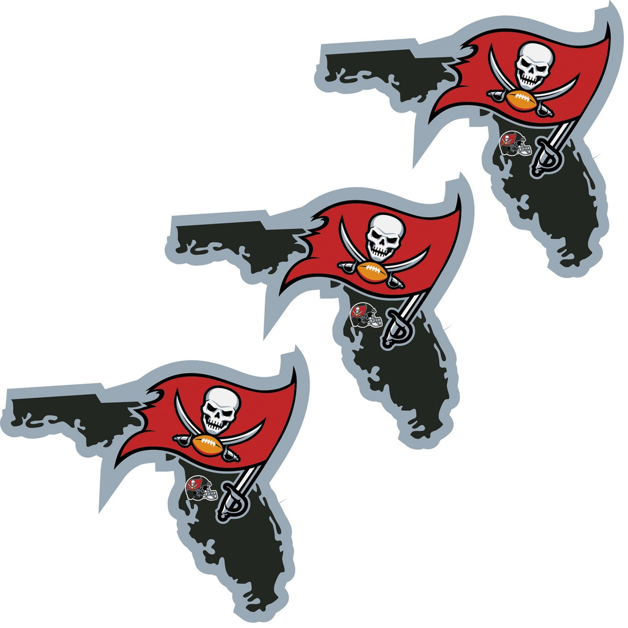 Tampa Bay Buccaneers Home State Decal - 3 Pack - Sports Unlimited