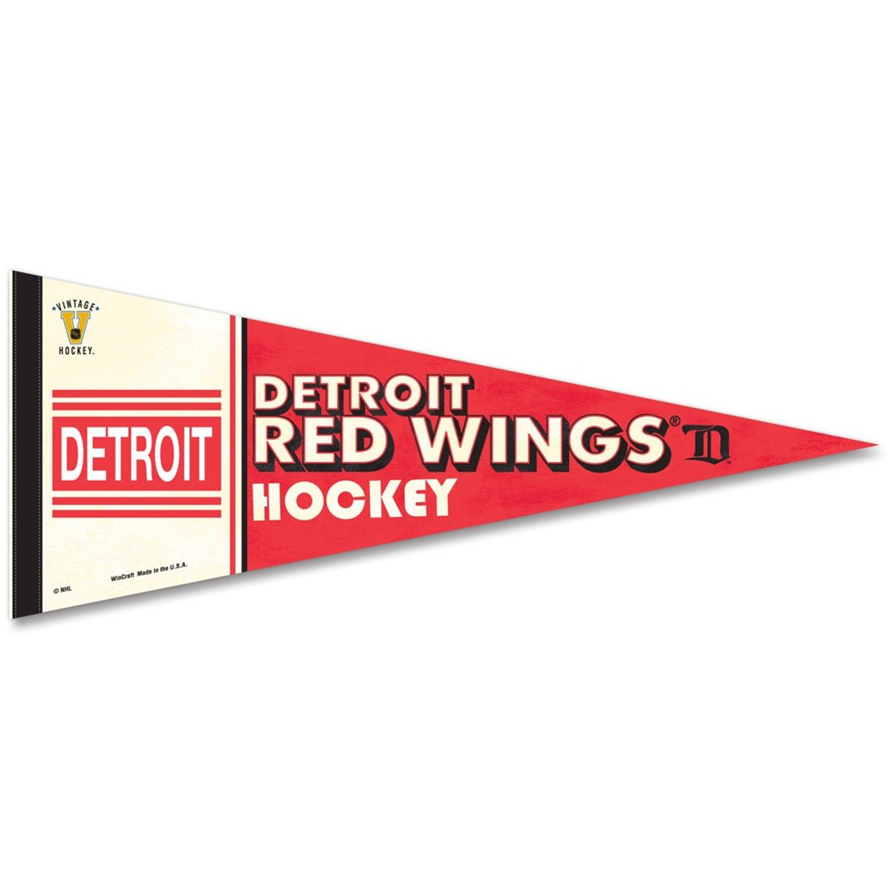 Detroit Red Wings 12" x 30" Vintage Premium Pennant - Sports Unlimited