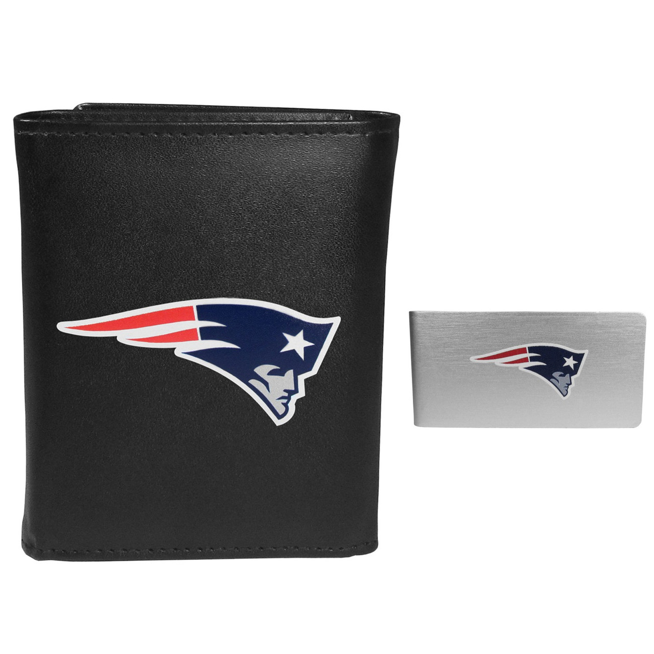 New England Patriots Tri-fold Wallet & Money Clip - Sports Unlimited