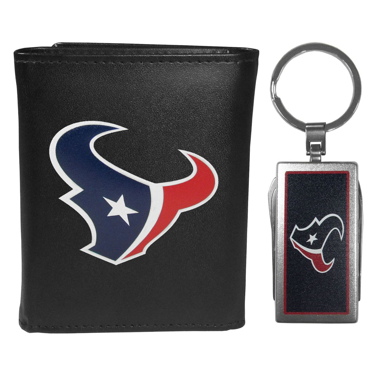 Houston Texans Tri-fold Wallet & Multitool Key Chain - Sports Unlimited