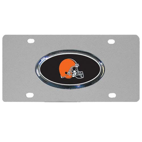 Cleveland Browns Dome Steel License Plate - Sports Unlimited