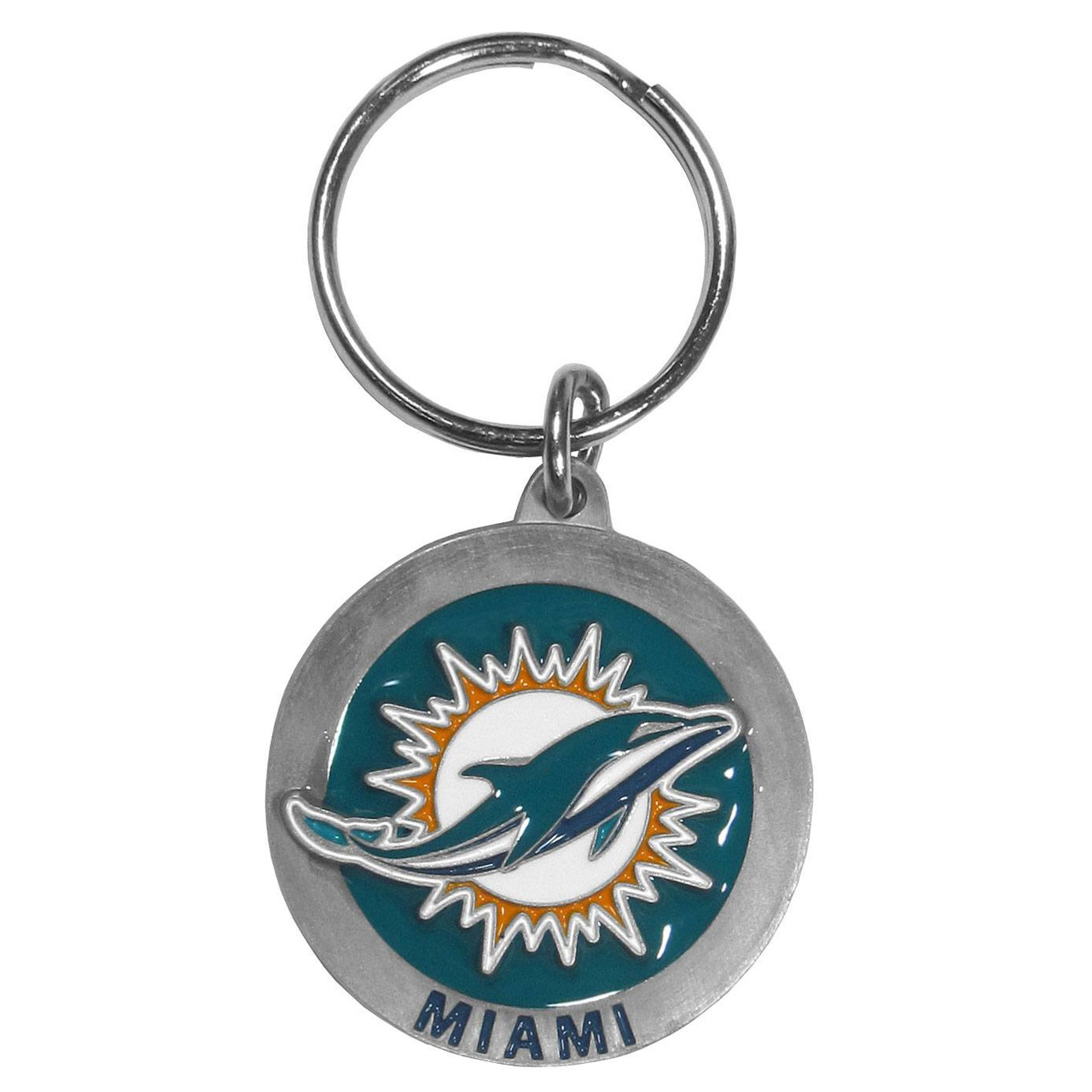 Miami Dolphins Carved Zinc Key Chain - Sports Unlimited