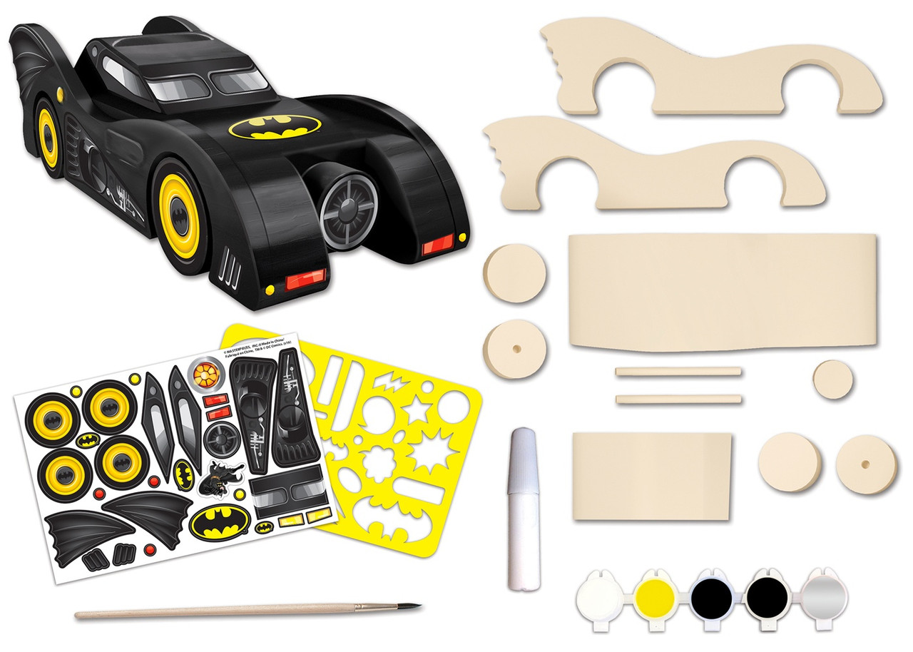 Batman Batmobile Wood Paint Set - Sports Unlimited