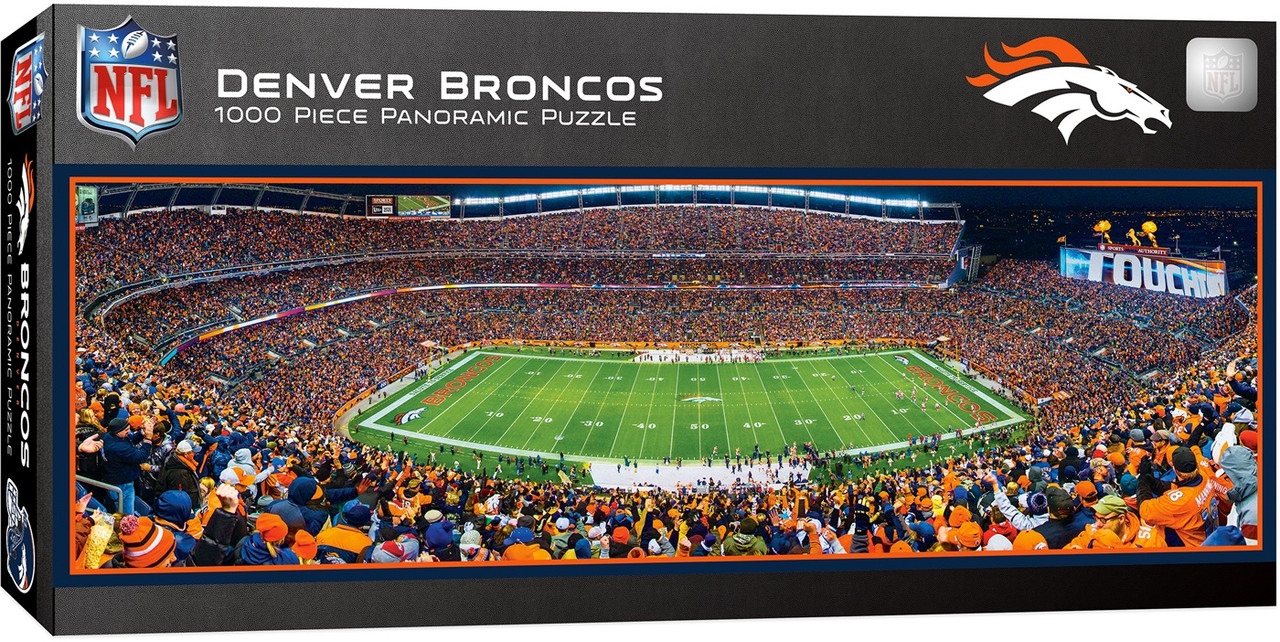 Denver Broncos 1000 Piece Panoramic Puzzle - Sports Unlimited