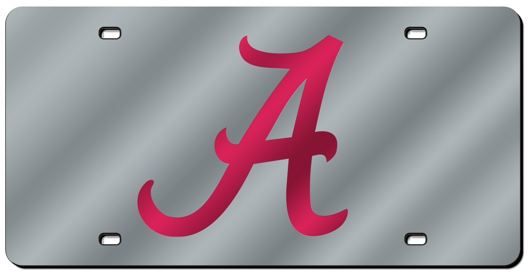Alabama Crimson Tide Laser Black License Plate Frame - Sports Unlimited