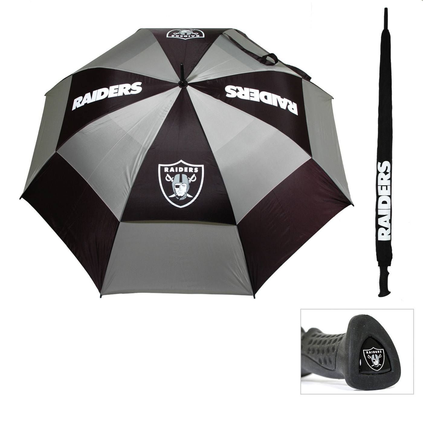 Las Vegas Raiders Black Picnic Table w/Umbrella - Sports Unlimited