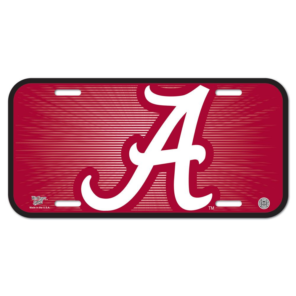 Alabama Crimson Tide Laser Black License Plate Frame - Sports Unlimited