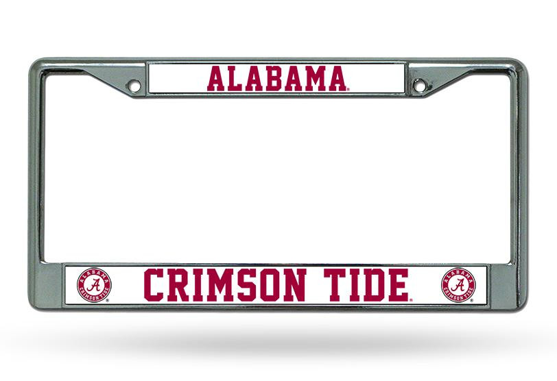 Alabama Crimson Tide Laser Black License Plate Frame - Sports Unlimited
