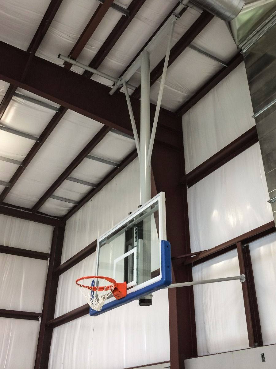 Porter Ceiling Suspended Stationary, Wall Braced Backstop - Sports ...