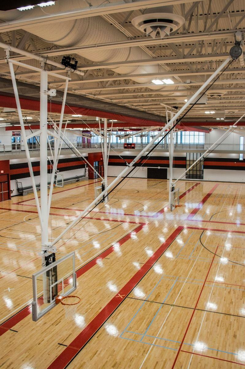 Porter Ceiling Suspended 900 Series Forward Fold Front Braced Backstop ...