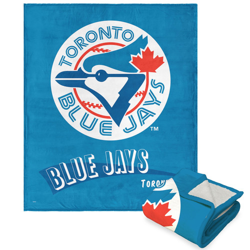 Toronto Blue Jays 50" x 60" Throwback Silk Touch Sherpa Throw Blanket ...
