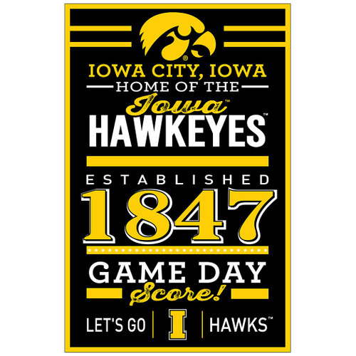 Iowa Hawkeyes Wood Fence Sign - Sports Unlimited