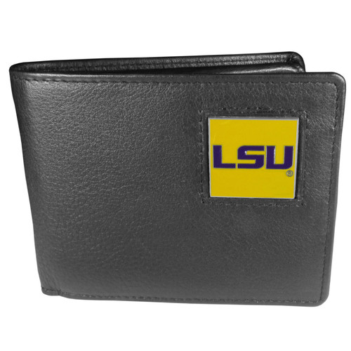 LSU Tigers Leather Bi-fold Wallet - Sports Unlimited