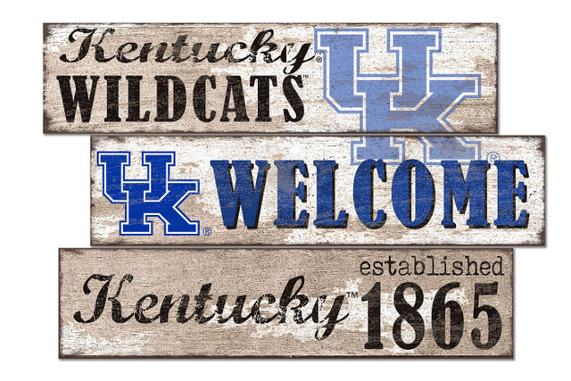 Kentucky Wildcats Team Color Welcome Sign - Sports Unlimited