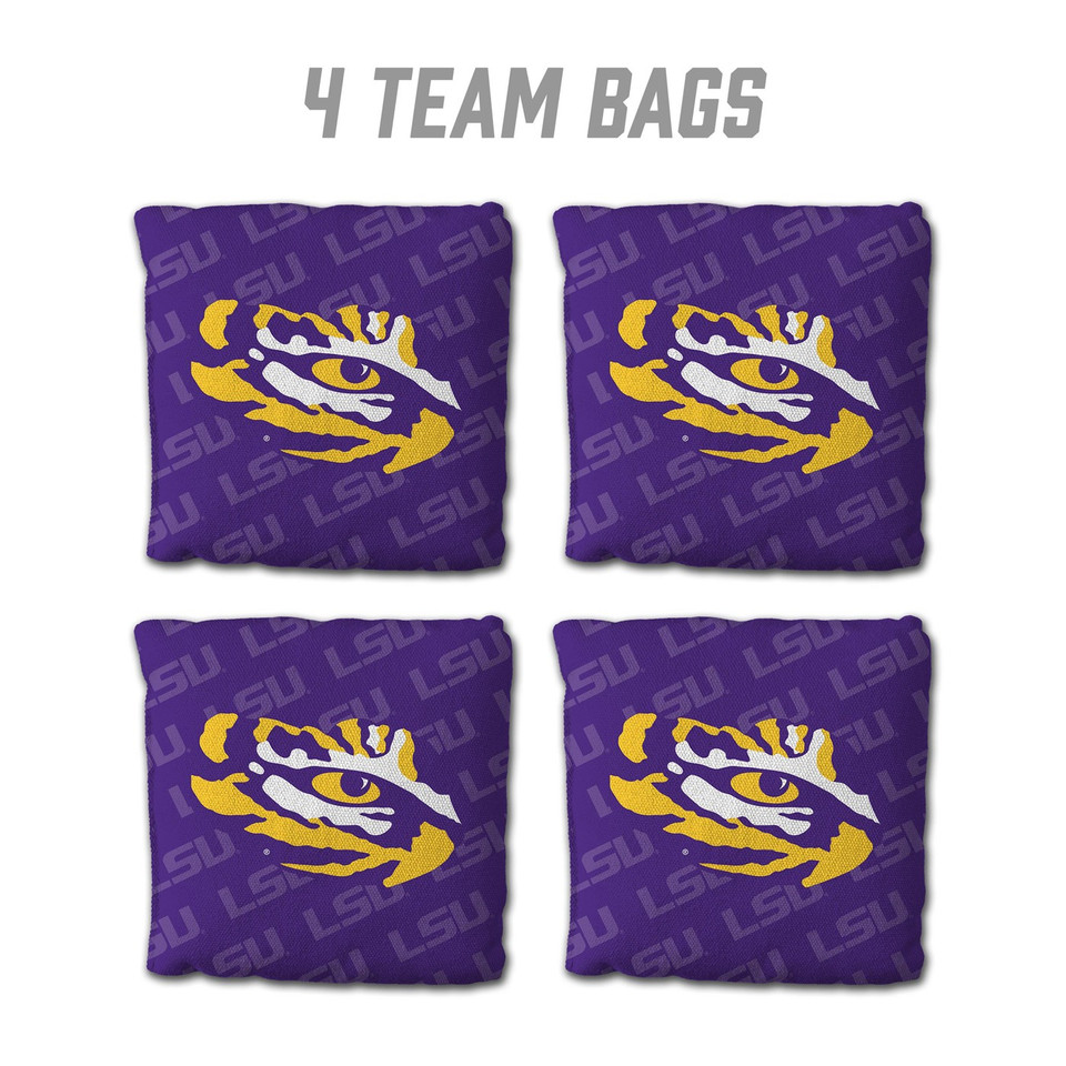 LSU Tigers Purple Cornhole Bags - 4 Pack - Sports Unlimited