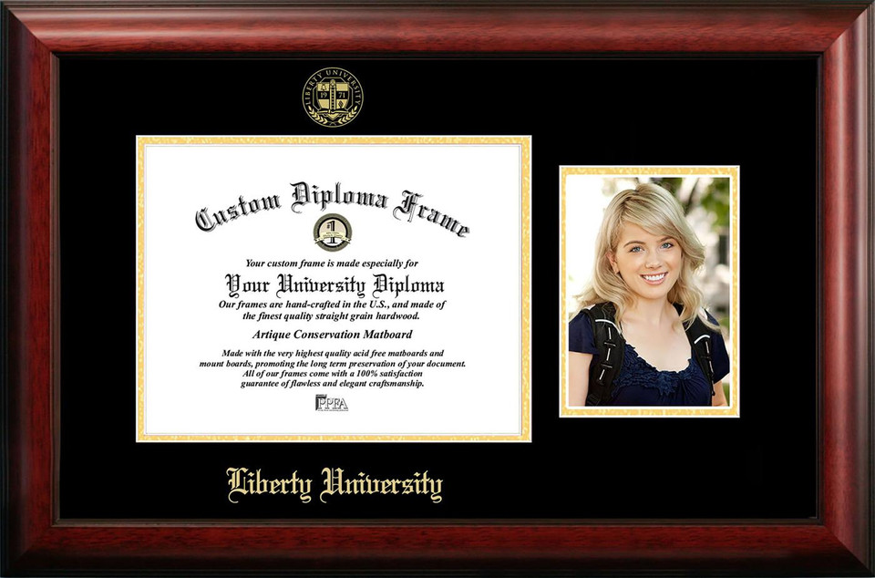 Liberty Flames Gold Embossed Diploma Frame - Sports Unlimited