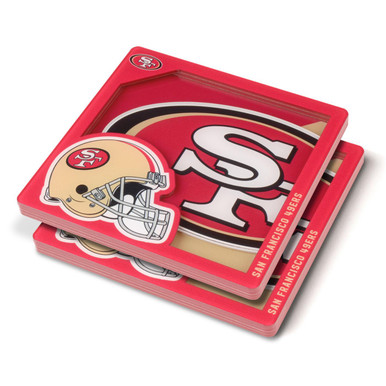 San Francisco 49ers 3D Logo Series Coasters Set - Sports Unlimited