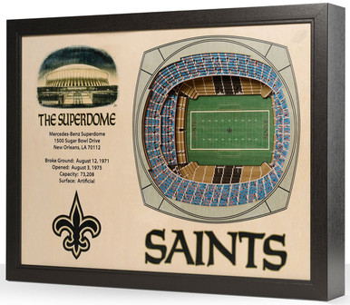 New Orleans Saints 25-Layer StadiumViews 3D Wall Art - Sports Unlimited