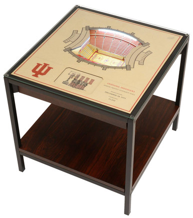 Indiana Hoosiers 25-Layer StadiumViews Lighted End Table - Sports Unlimited